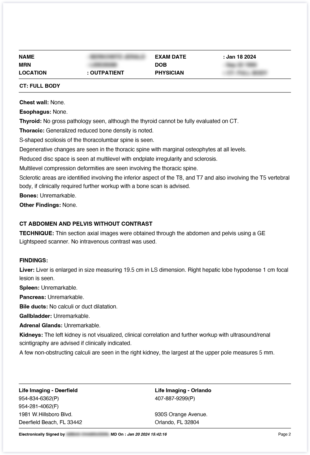 Sample Reports - Life Imaging FLA